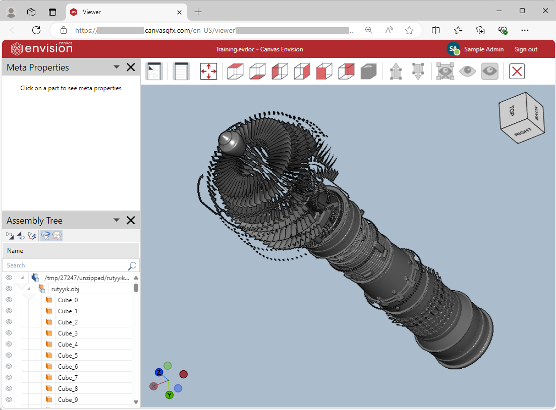 Full-screen 3D Viewer in Envision Viewer | Canvas Envision Knowledge Base